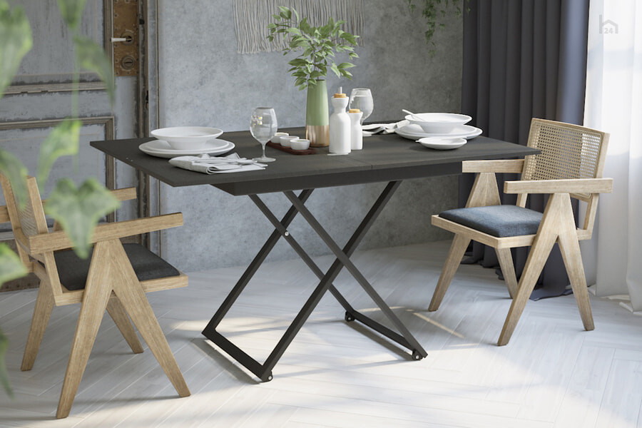 Стол журнальный трансформируемый Генри 7687 Лес черный/Черный в Москве ...