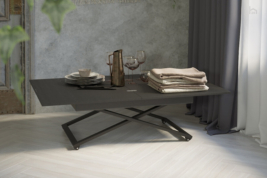 Стол журнальный трансформируемый Генри 7687 Лес черный/Черный в Москве ...