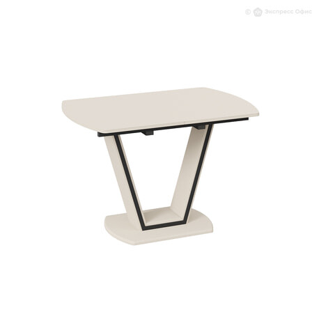 Стол обеденный раздвижной тип 2 Дели 238150 Стекло матовое бежевое/Софт ...