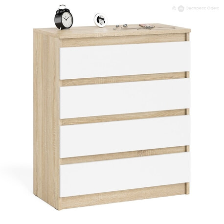 Комод Мори Дуб сонома/Белый - купить по выгодной цене в Москве на сайте ...
